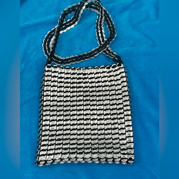 Source Unknown | Bags | Crocheted Recycled Soda Pull Tab Crossbody Bag ...